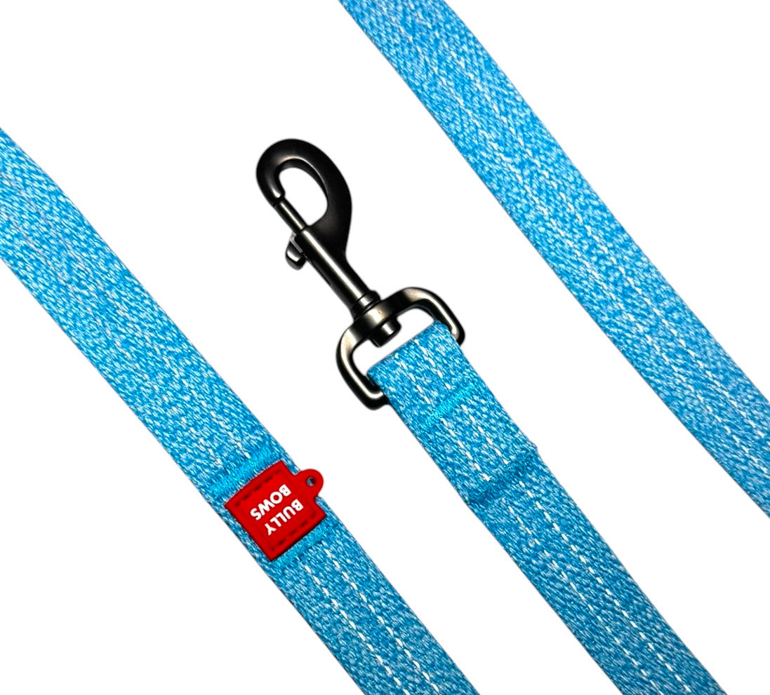 Recycled Cotton Blue Reflective Leash – Bully Bows